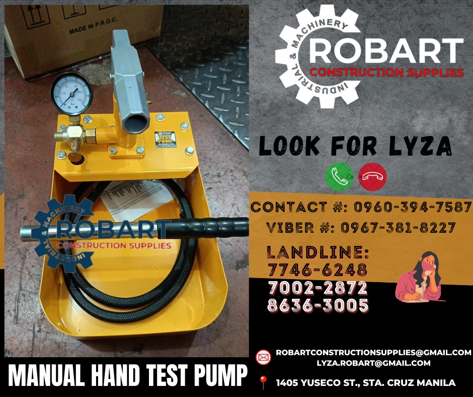 Manual Hand Test Pump, Commercial & Industrial, Construction Tools ...