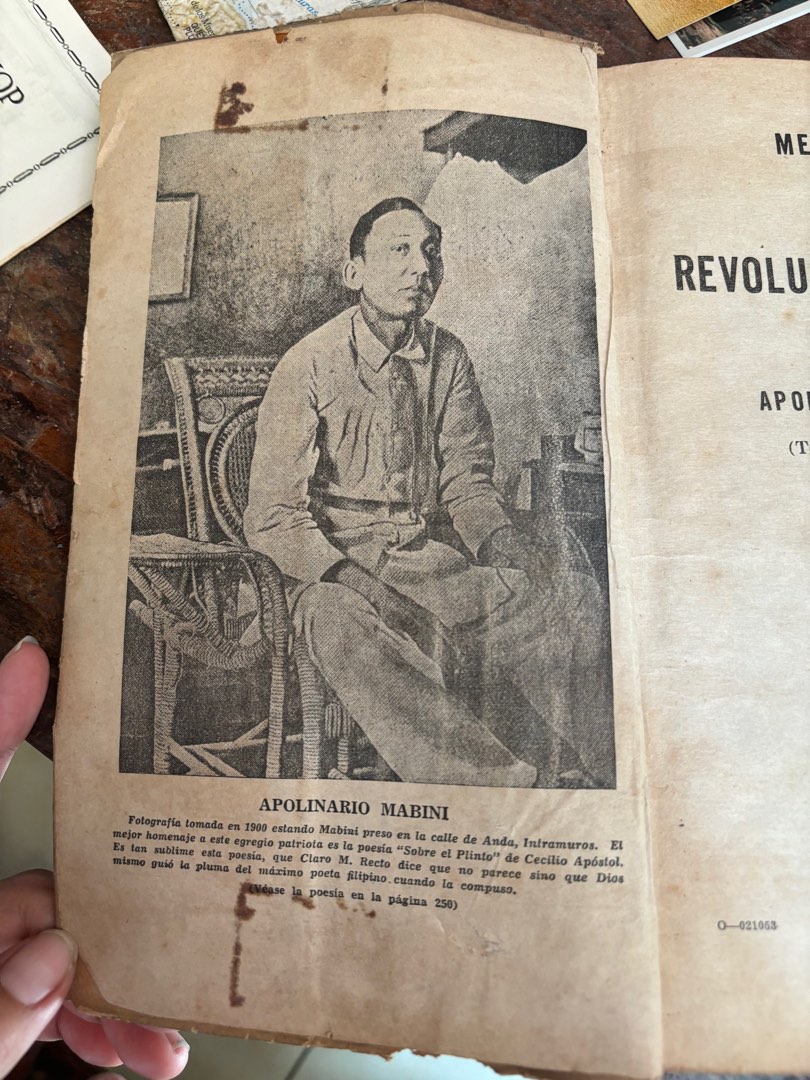 Memorials De La Revolucion Filipina De Apolinario Mabini, Hobbies ...
