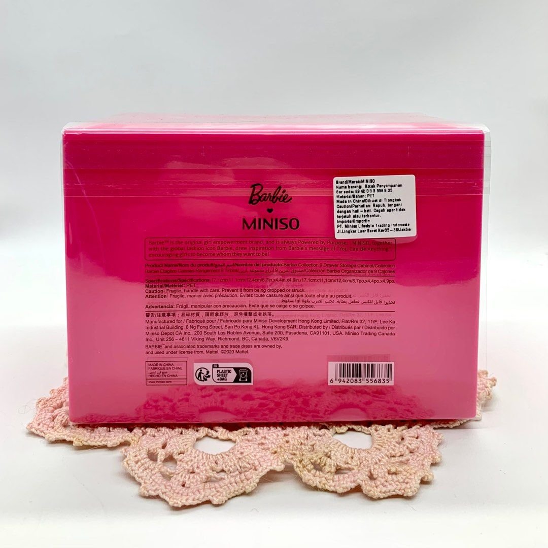 Miniso x Barbie Storage Cabinet, Buku & Alat Tulis, Alat Tulis di Carousell