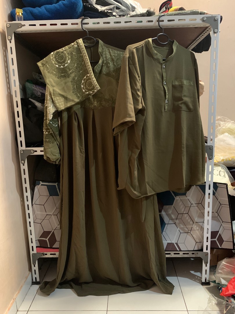 Set koko gamis warna hijau, Barang Yang Dicari di Carousell