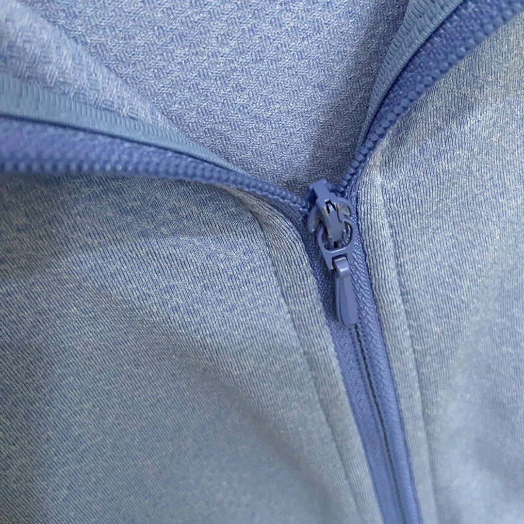 UNIQLO ORIGINAL AIRISM RUNNING JACKET JAKET BLUE PURPLE BIRU UNGU ...