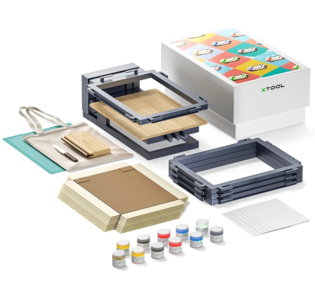 xTool Screen Printer Multicolour Kit Silkscreen with Laser Marker ...