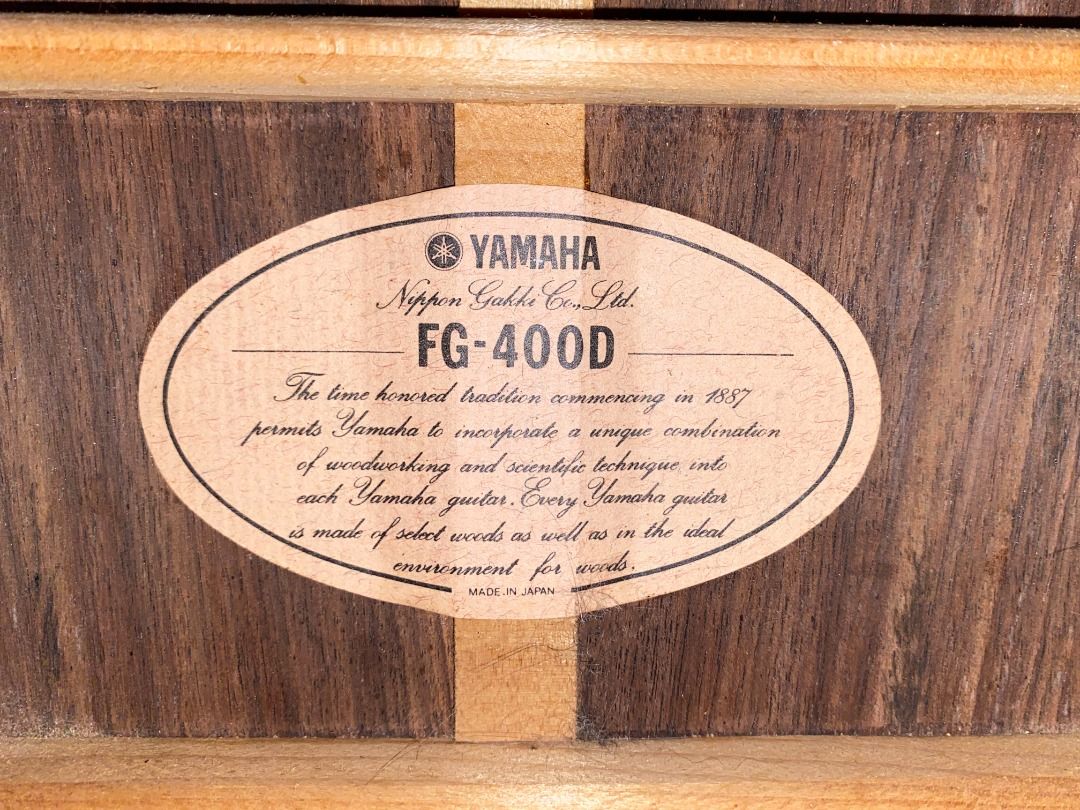 Yamaha FG-400D Vintage Guitar, Hobbies & Toys, Music & Media, Musical ...