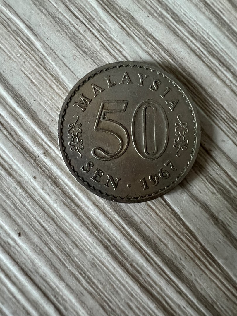 50 sen 1967( belah), Hobbies & Toys, Collectibles & Memorabilia, Currency on Carousell
