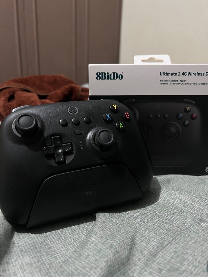 8BITDO 2.4ghz/bluetooth Controller Black, Video Gaming, Gaming ...