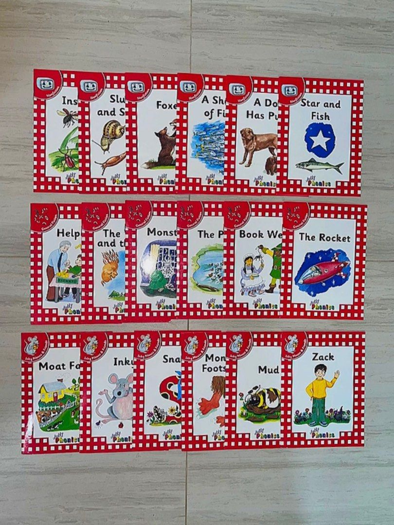 Jolly Phonics Red Readers Level 1 Complete Set ☆, 興趣及遊戲, 書本 & 文具, 小說 & 故事書 - Carousell