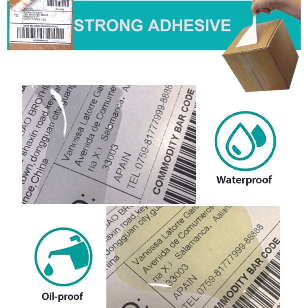 Air way bill printer sticker thermal printer label stickers adhesive ...