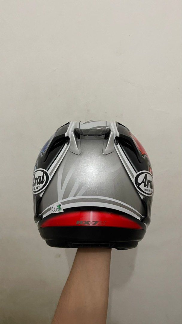 Arai RX7X Nakano Shuriken Silver, Aksesoris Mobil di Carousell