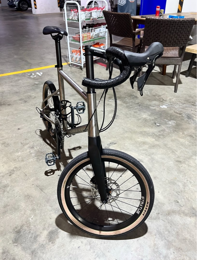 Fully Built ASCENT Titanium Mini Velo , Sports Equipment, Bicycles & Parts, Bicycles on Carousell