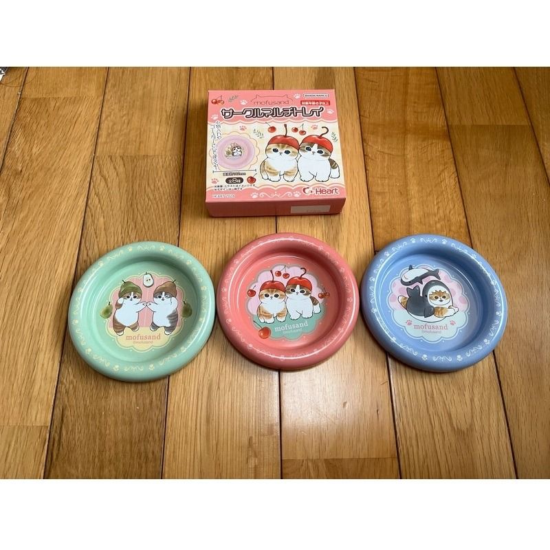 〘全套/散賣〙BANDAI Heart Mofusand 貓咪 猫咪 貓福珊迪 MINI圓形 金屬 托盤 鐵碟 碟 收藏 盒蛋 食玩 (全8種 ...