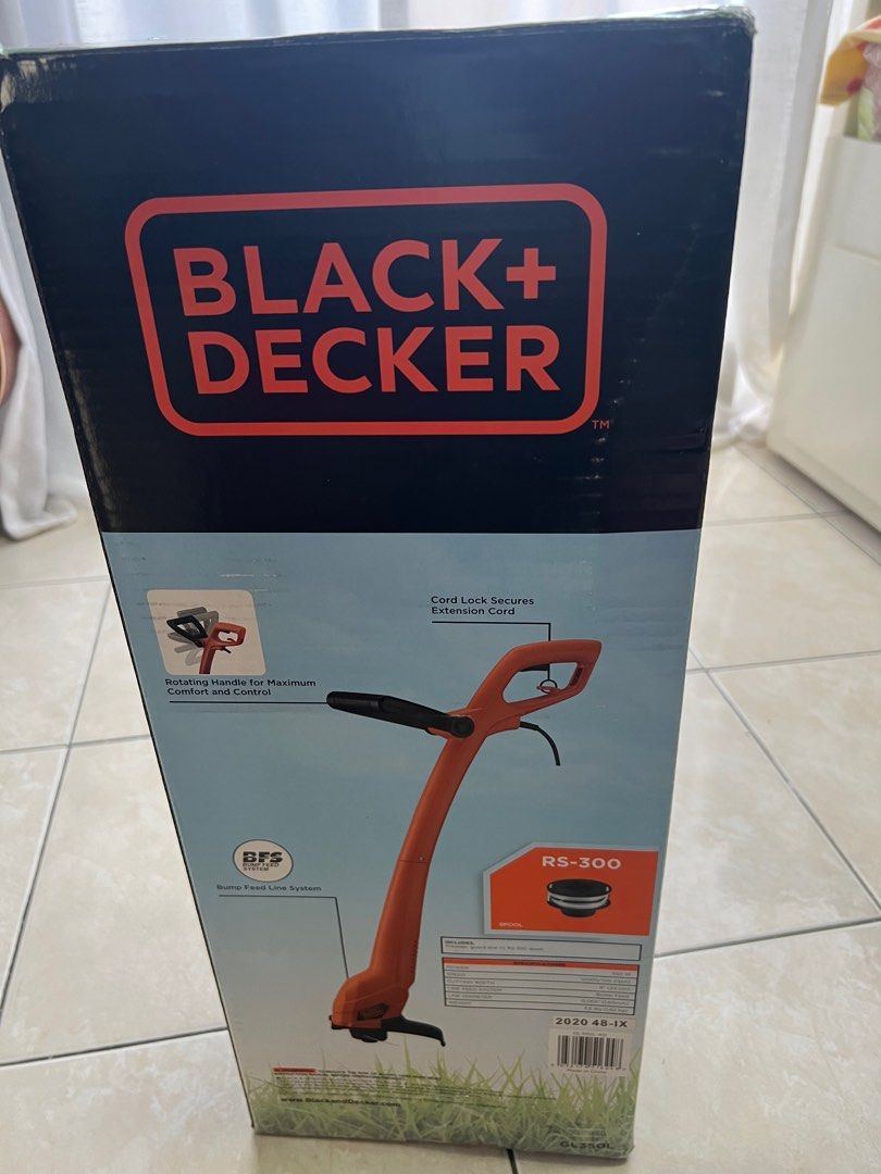 Black & Decker Grass cutter + Tactix Storage box, Furniture & Home ...