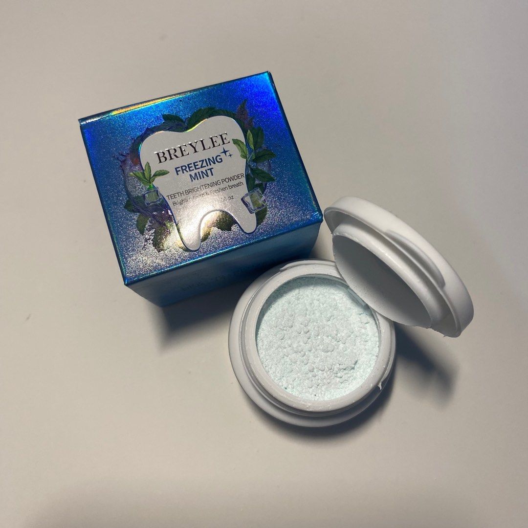Breylee teeth whitening powder // freezing mint, Kesehatan & Kecantikan ...