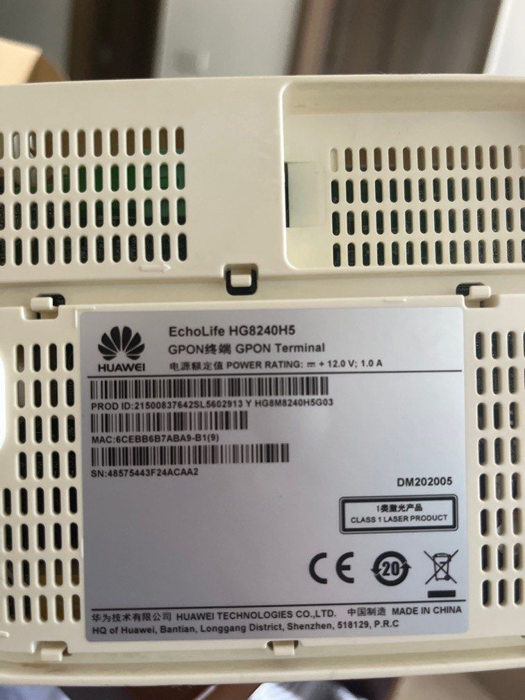 EchoLife Bridge GPON Terminal Hua Wei Optical network terminal ...