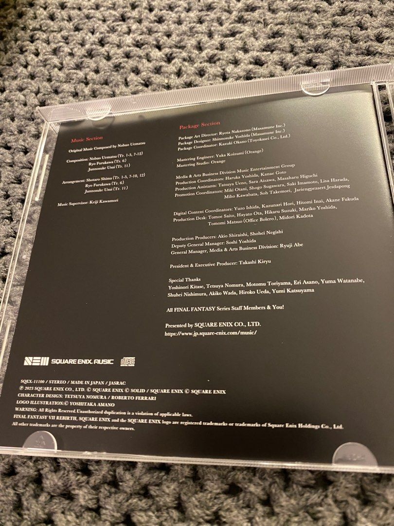 Final Fantasy VII/7 Rebirth mini soundtrack, Hobbies & Toys, Music ...