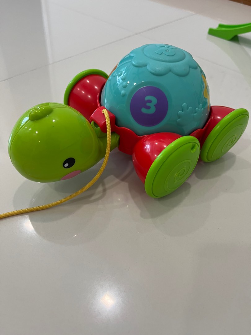 Fisher Price Pull Along Turtle, Hobbies & Toys, Toys & Games on Carousell