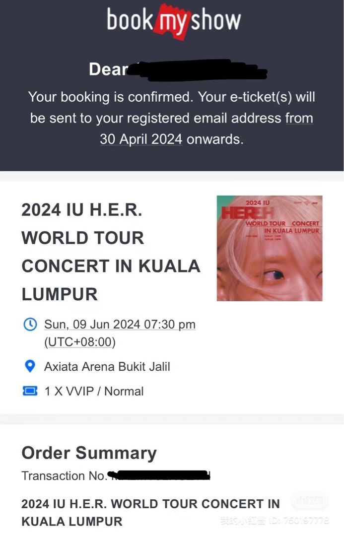 iu concert vvip ticket, Tickets & Vouchers, Event Tickets on Carousell