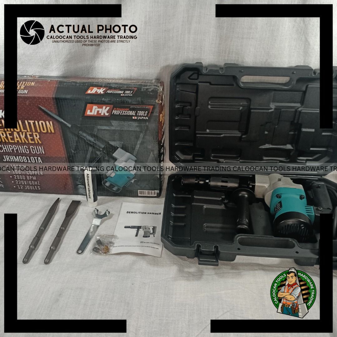 Jr Kawasaki Japan 1050W Rotary Hammer / Chipping Gun (JRKHM0810TA ...
