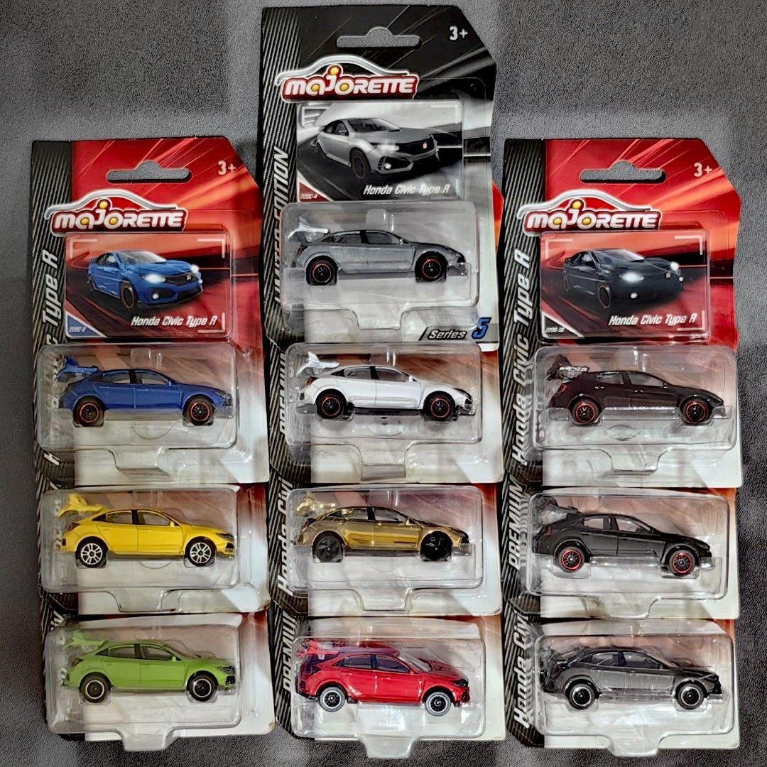 Majorette Honda Civic Type R FK8 Diecast Scale Model Toy Car, Hobbies ...