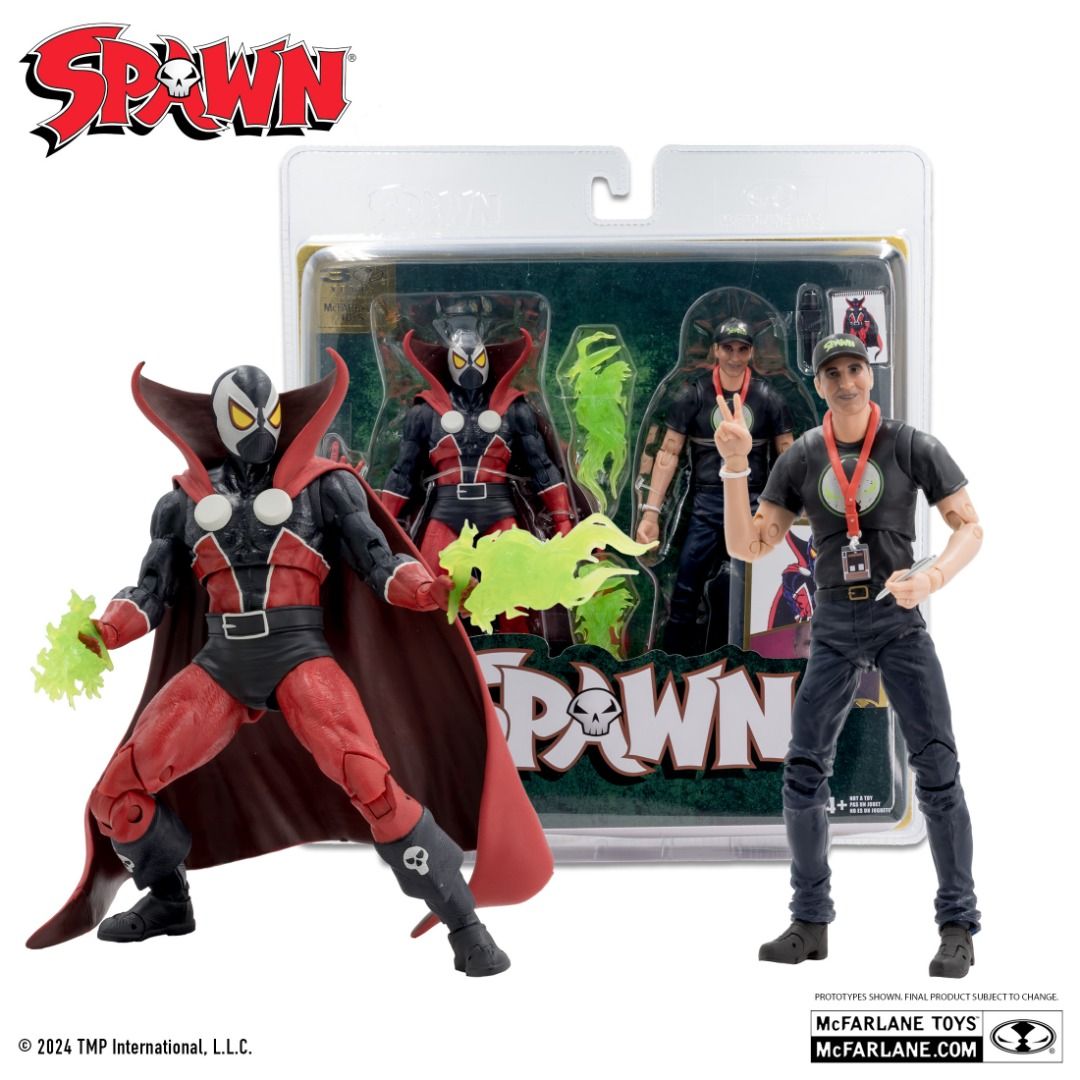 McFarlane Toys Spawn 30th Anniversary Series Hellspawn, Commando Spawn, Spawn & Todd McFarlane 2 ...