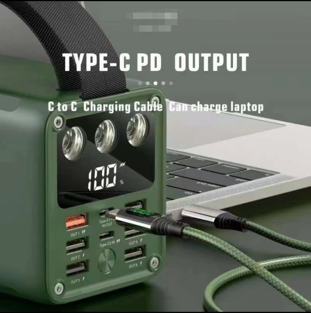 Mega Power Bank 60000 mAh. Premium Quality. 特大容量移動電源，充電寶。附照明功能 + 數碼電量顯示 ...