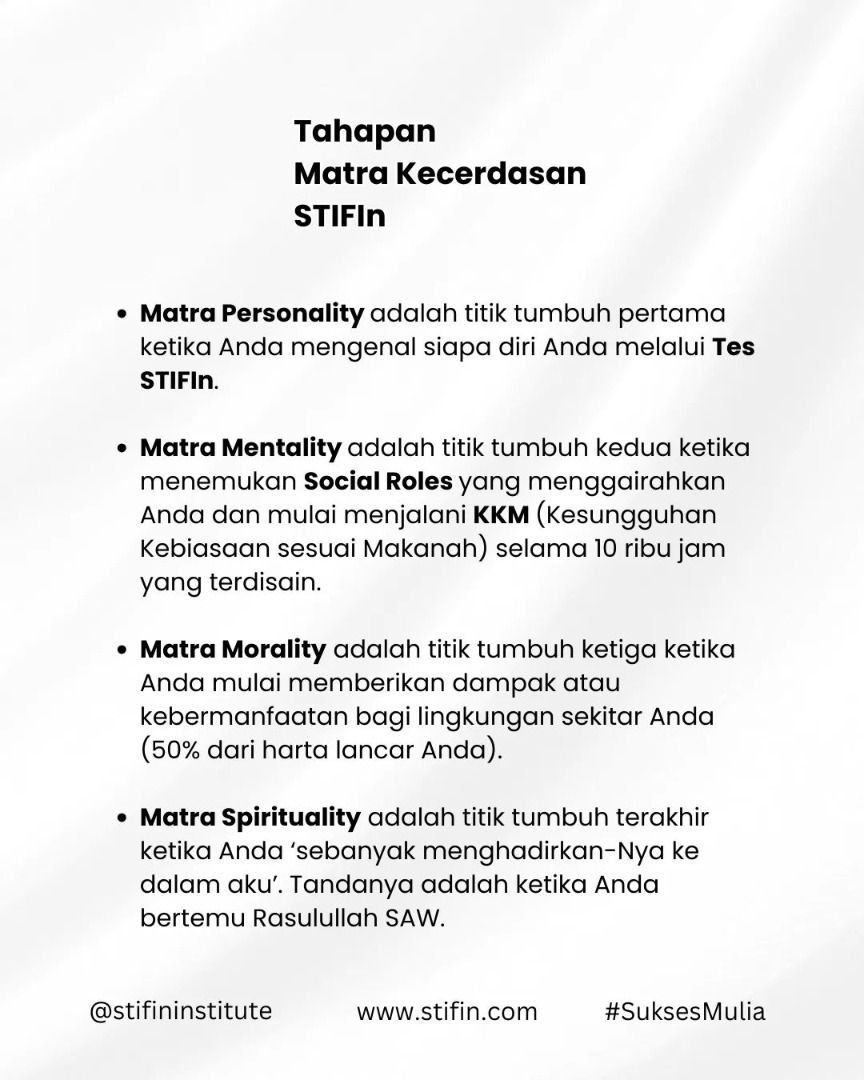 Mengenal STIFIn, Tes untuk Mengenali Potensi Diri Kita , WA 0857–7217 ...