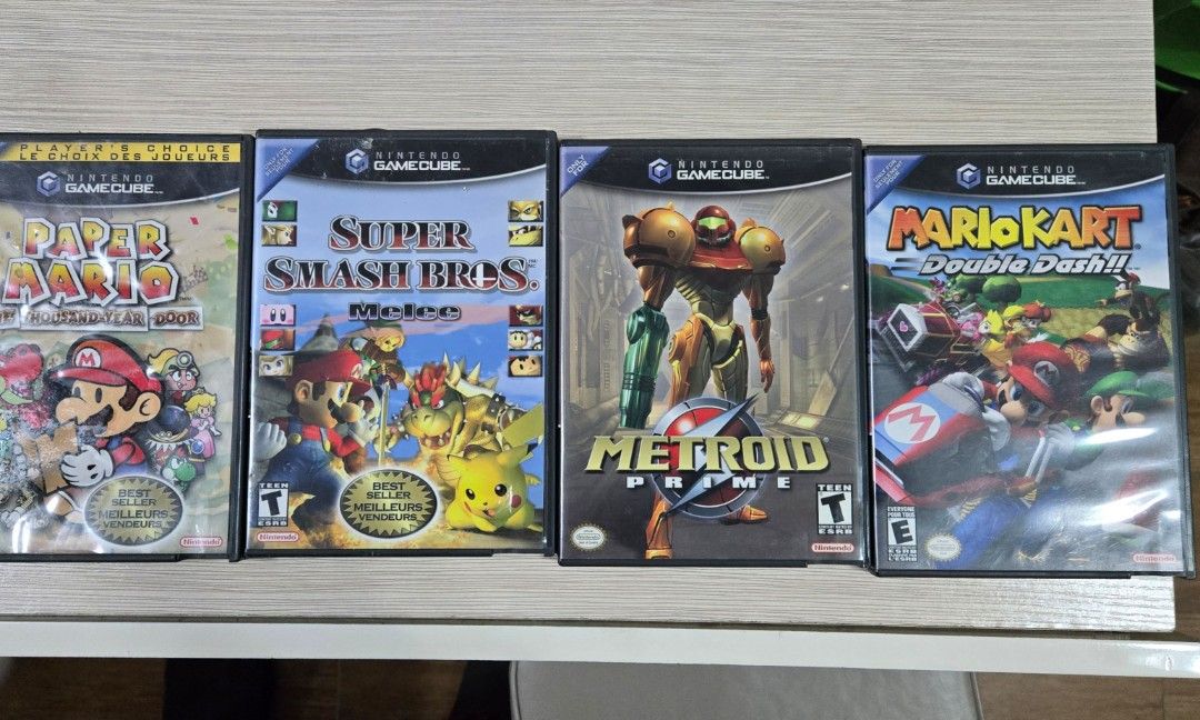 Nintendo GameCube GC Games 3隻 Paper Mario 大亂鬥 Super Smash Bros 銀河戰士 ...