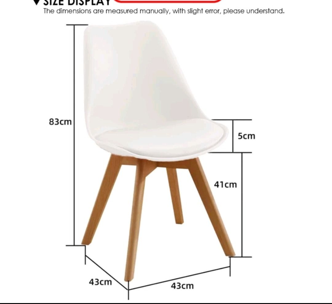Nordic Study Chair with Cushion, Furniture & Home Living, Furniture ...
