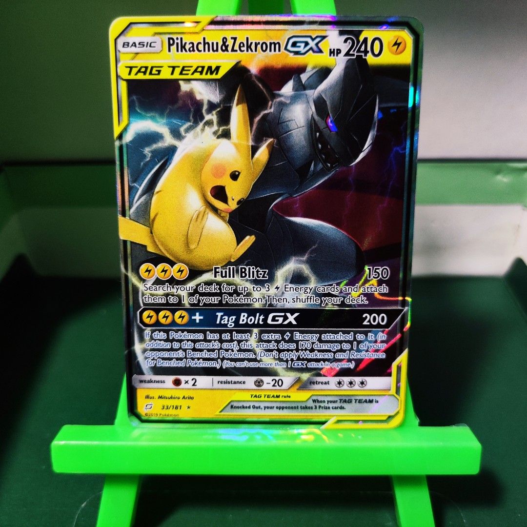 Pokemon TCG - Pikachu & Zekrom GX Tag Team, Hobbies & Toys, Toys & Games on Carousell