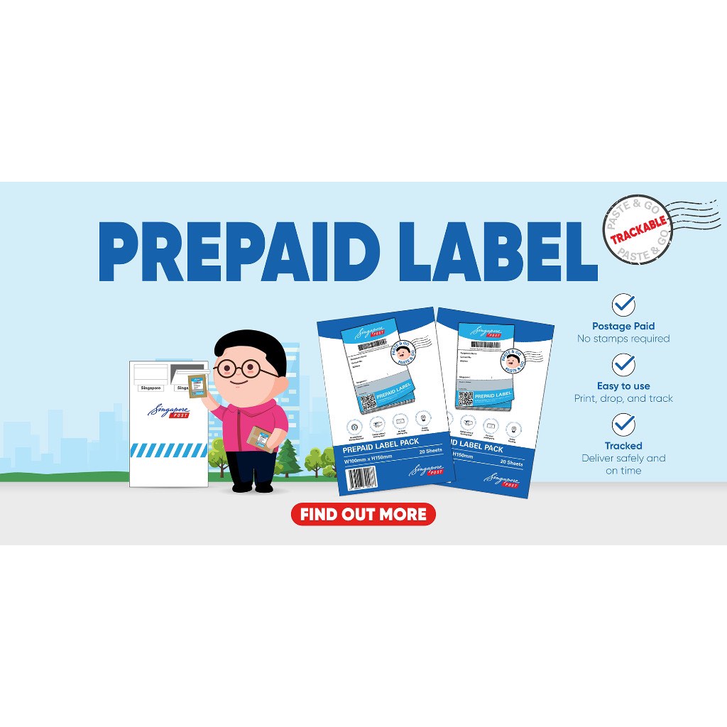 Prepaid label SingPost for tracked mail. , Everything Else on Carousell