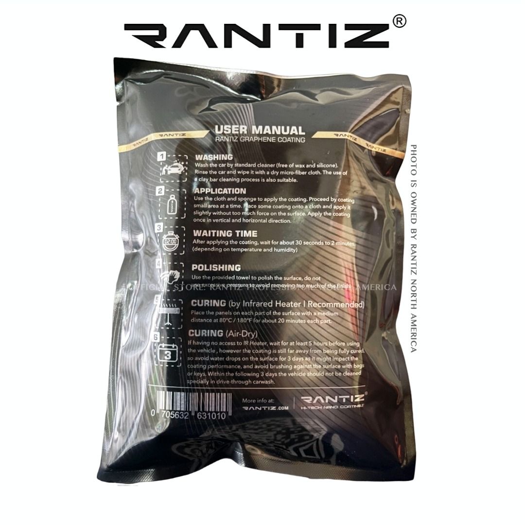 RANTIZ 20H ULTIMATE GRAPHENE COATING 30ML MADE IN CANADA, Car Parts ...