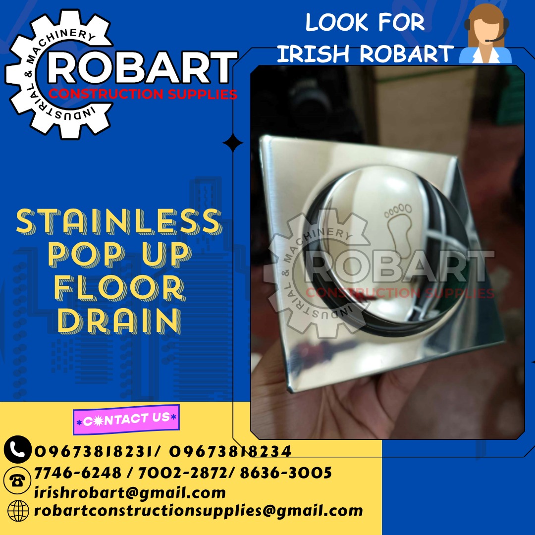 Stainless pop up floor drain, Commercial & Industrial, Construction ...