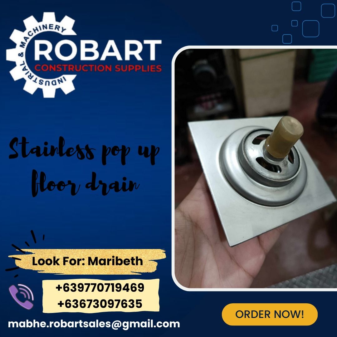Stainless pop up floor drain, Commercial & Industrial, Construction ...
