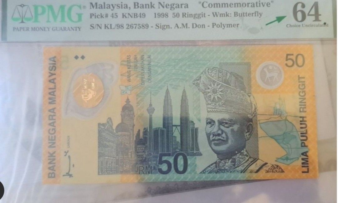 SUKOM RM50 PMG 64 KL 98 FREE POSTAGE, Hobbies & Toys, Collectibles ...