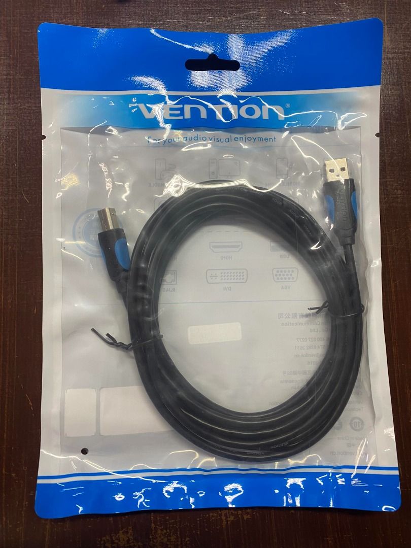 Vention Printer Cable 3 Meters USB-A 2.0 Male to USB-B Male Printer ...