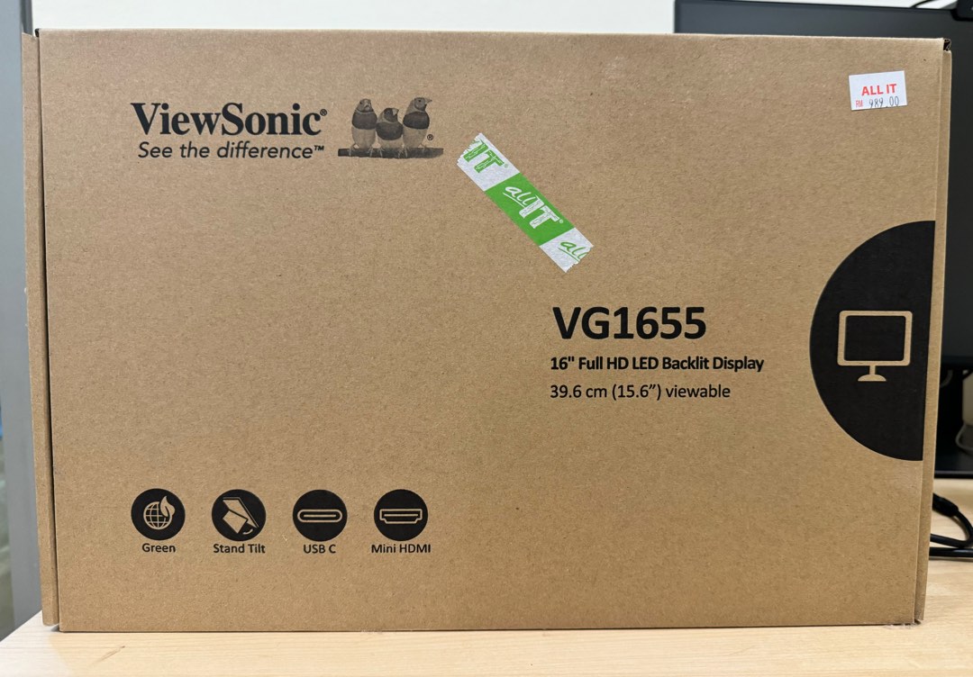 ViewSonic Portable Monitor 16” VG1655 (3years warranty), Computers ...