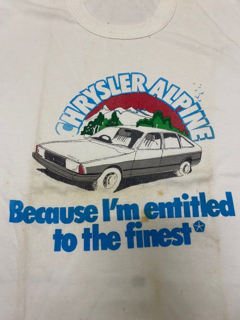 VINTAGE 80s CHRYSLER ALPINE CAR, Men's Fashion, Tops & Sets, Tshirts ...