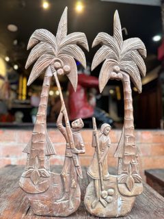 Vintage Palayan Bahay Kubo Filipiniana Scenery Wood Carvings, Hobbies ...