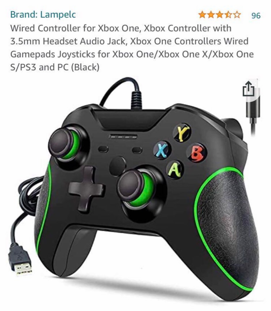 Xbox One Controller wired, Video Gaming, Gaming Accessories ...