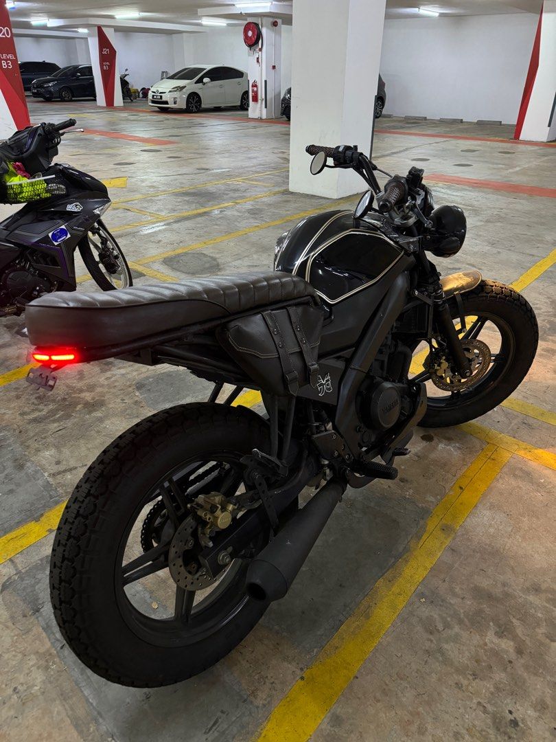 Yamaha FZ150i V3 Cafe Racer Trucker Custom Bike, Motorbikes on Carousell