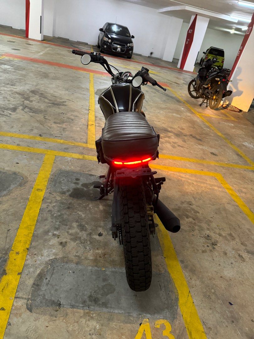 Yamaha FZ150i V3 Cafe Racer Trucker Custom Bike, Motorbikes on Carousell