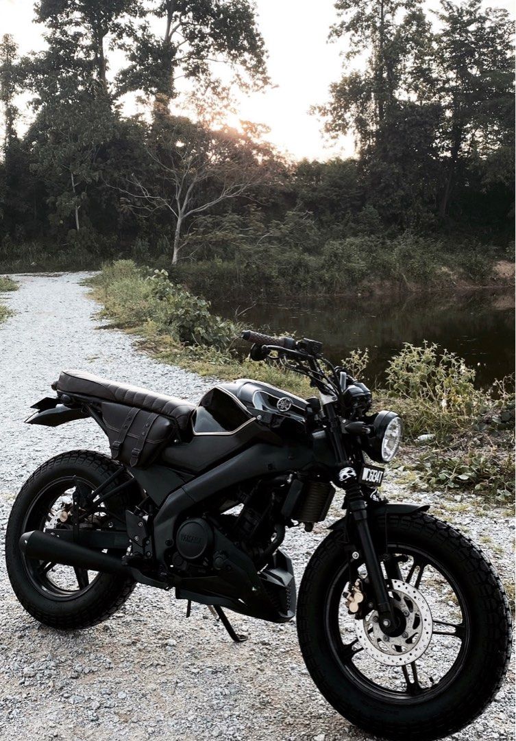 Yamaha FZ150i V3 Cafe Racer Trucker Custom Bike, Motorbikes on Carousell