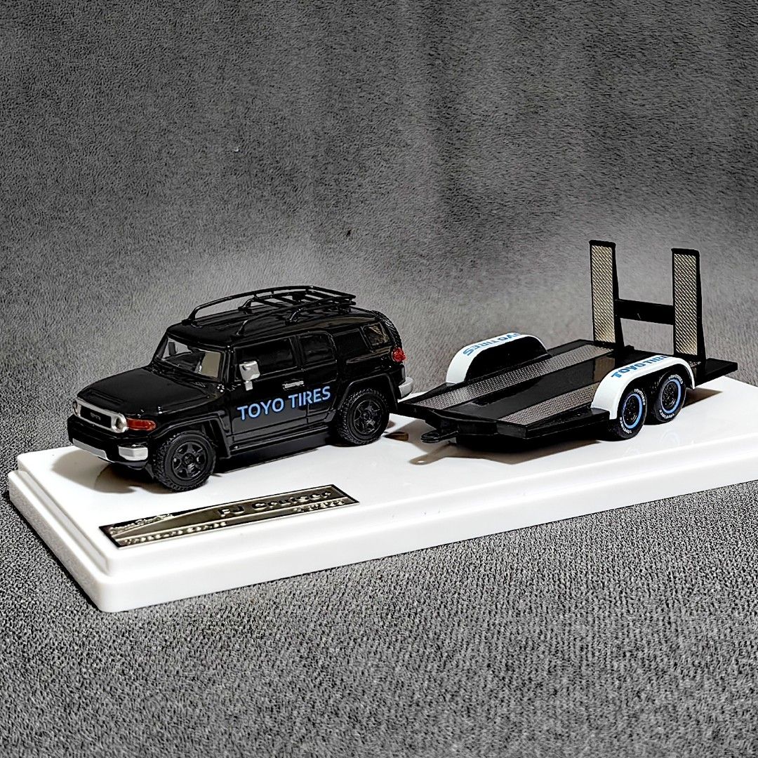 1/64 Toyota FJ Cruiser with Trailer and Accessories Toyo Tires Livery ...