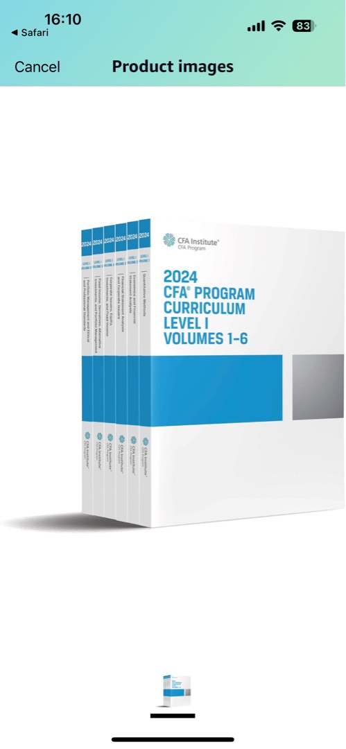 2024 CFA Program Curriculum Level I , Vol 1-6, Hobbies & Toys, Books & Magazines, Assessment ...