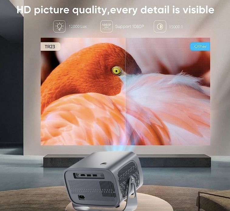 4K,Projector (Upgraded- Low Noise) Wifi 6 DUAL Band 2.4/5GHz and ...