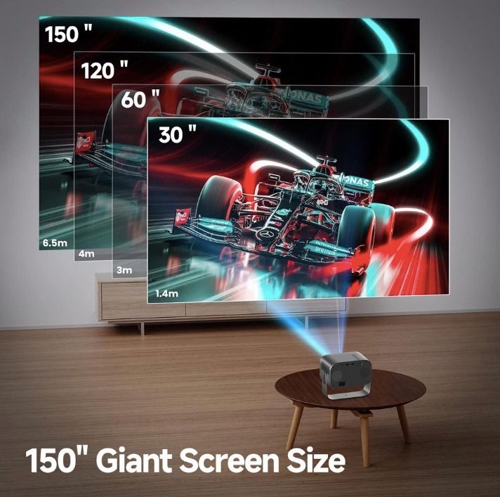 4K,Projector (Upgraded- Low Noise) Wifi 6 DUAL Band 2.4/5GHz and ...