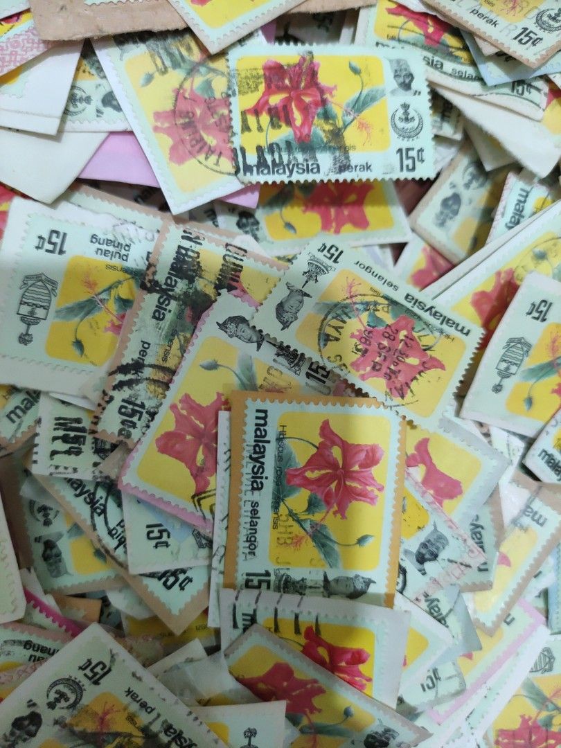 550 pcs ++ 1979-year Malaysia Stamp 15 cent (flower), Hobbies & Toys ...