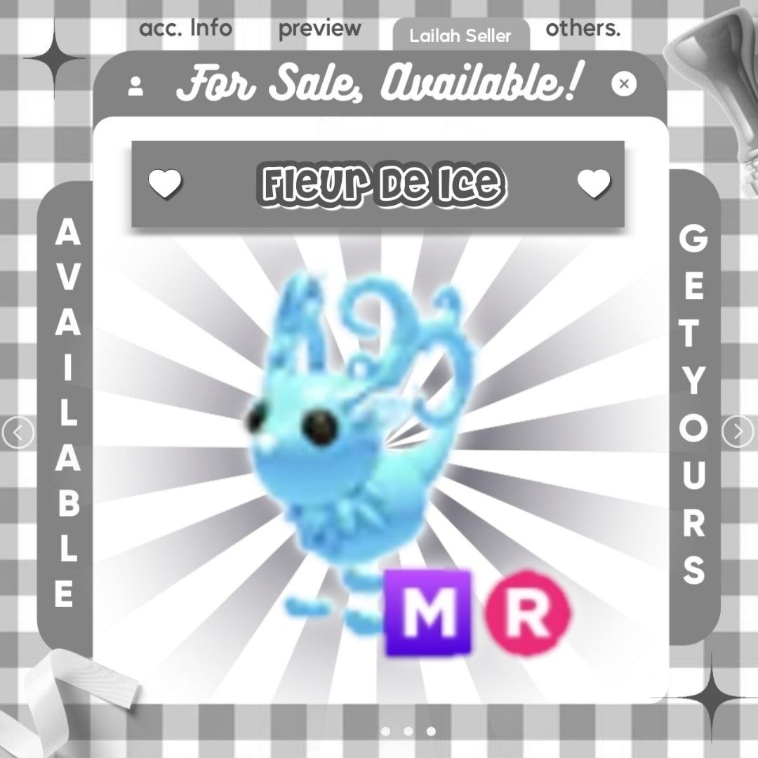 Adopt me | MR Fleur De Ice | Legendary pet | Roblox, Video Gaming ...