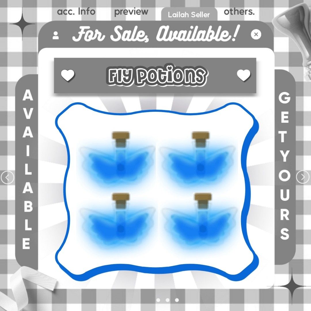 Adopt me |Fly Potion Bundle| Legendary food | Roblox, Video Gaming ...