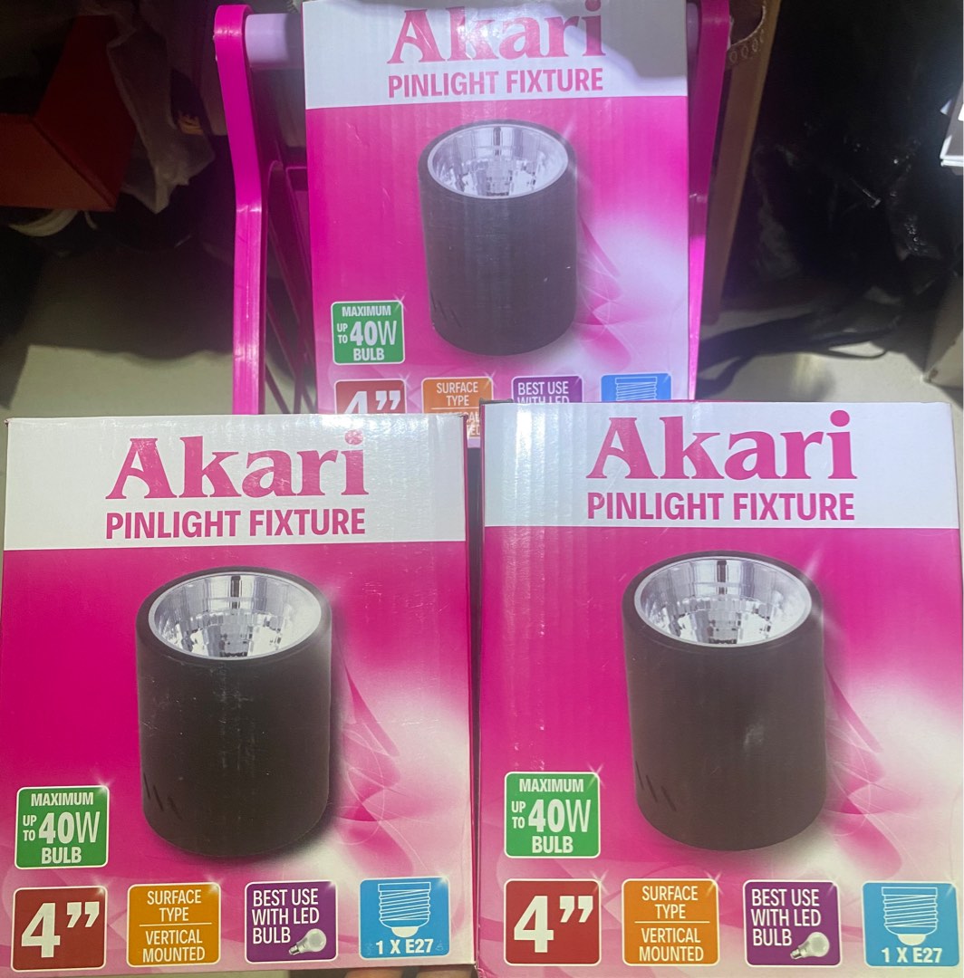 AKARI PINLIGHT FIXTURE, Furniture & Home Living, Lighting & Fans ...