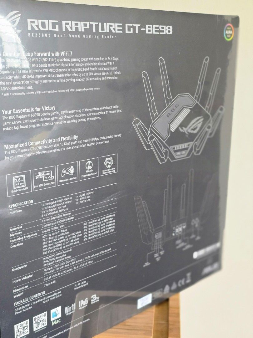 Asus ROG Router GT-BE98 WiFi 7, Computers & Tech, Parts & Accessories ...